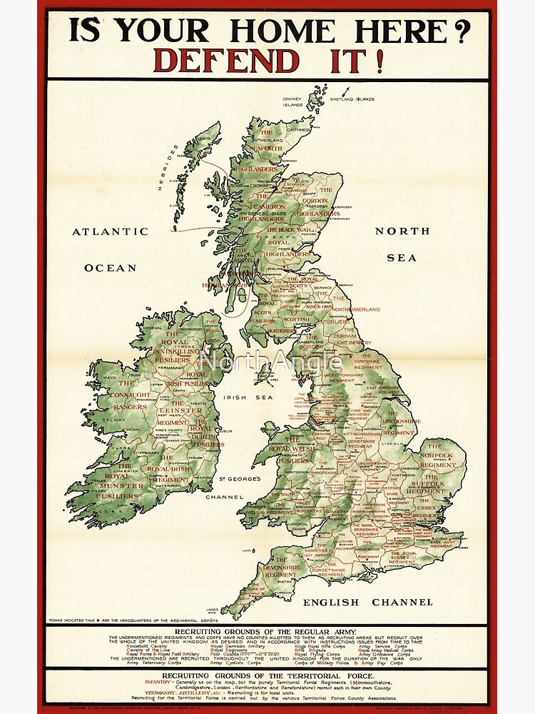 "British Army Regimental Map" Poster for Sale by NorthAngle | Redbubble