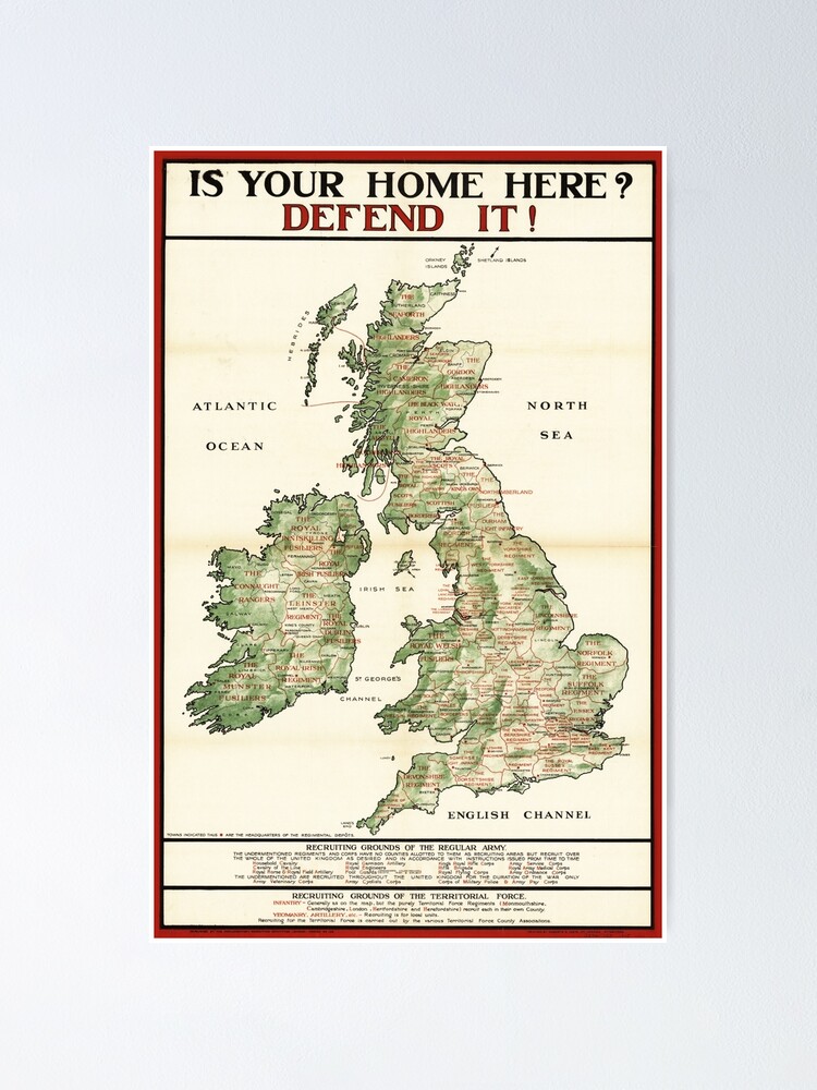 "British Army Regimental Map" Poster for Sale by NorthAngle | Redbubble