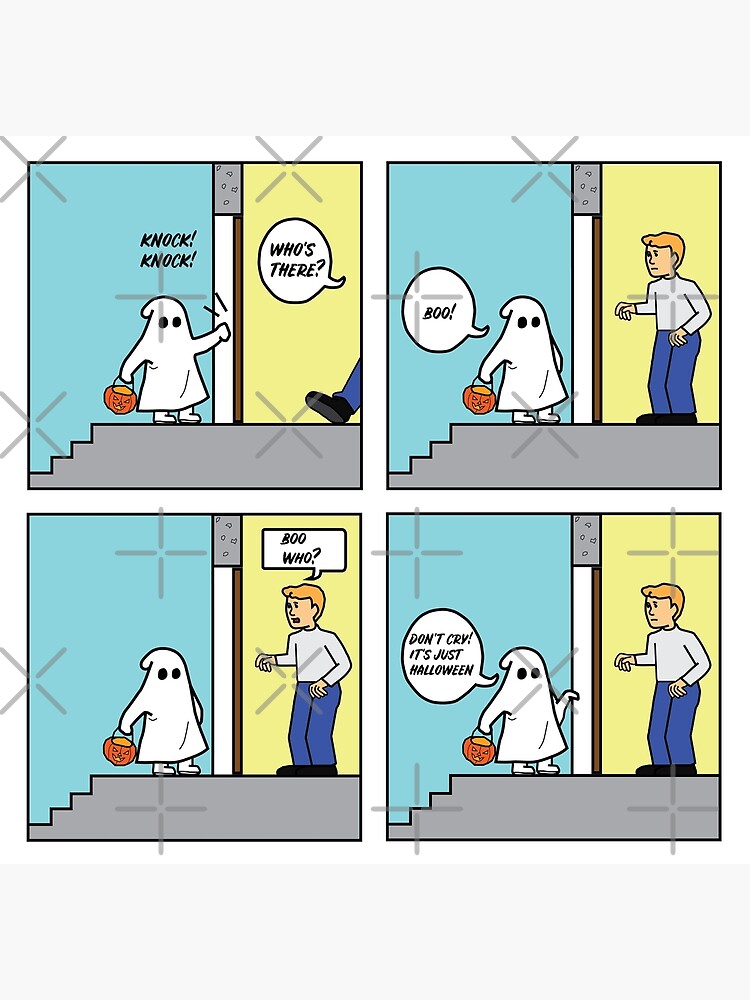 "Knock knock! Who's there! Boo! Boo who?" Poster for Sale by anisebou ...