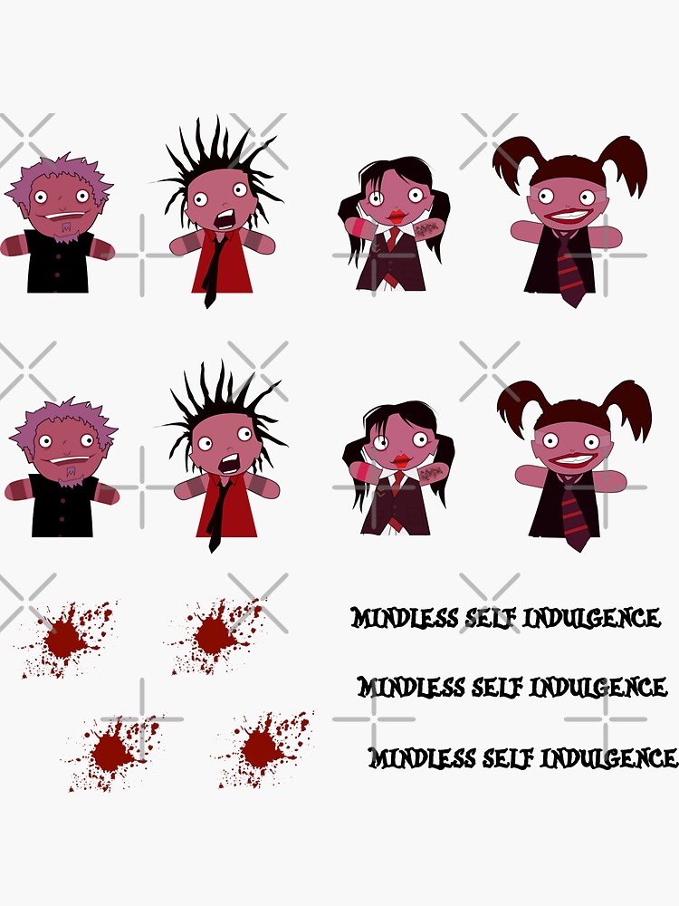 "Mindless Self Indulgence - Cartoon" Sticker for Sale by CarlCraddock ...