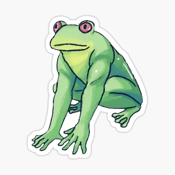 Buff Frog Stickers | Redbubble