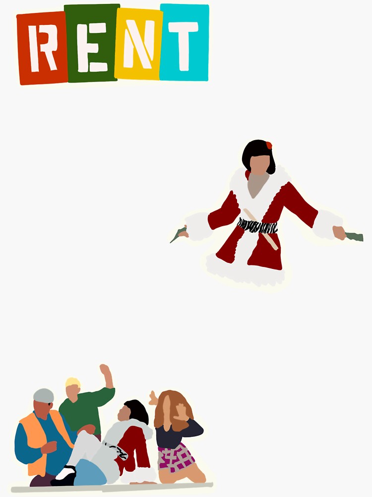 "Rent Sticker Pack " Sticker for Sale by broadwaynerd06 | Redbubble