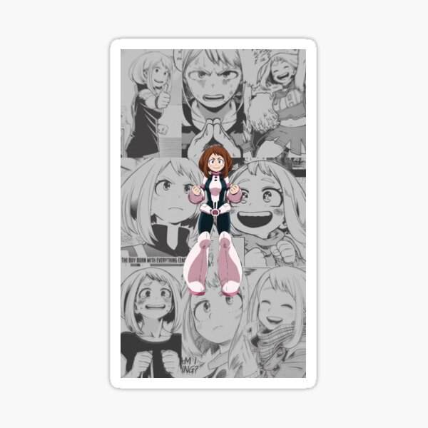 "Ochako Uraraka Uravity Manga Panel Character Art" Sticker for Sale by ...