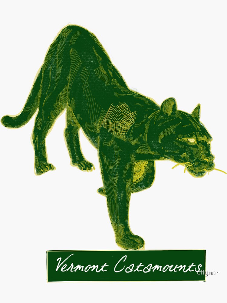 Uvm Catamount Sticker Sticker By Cflynn Redbubble