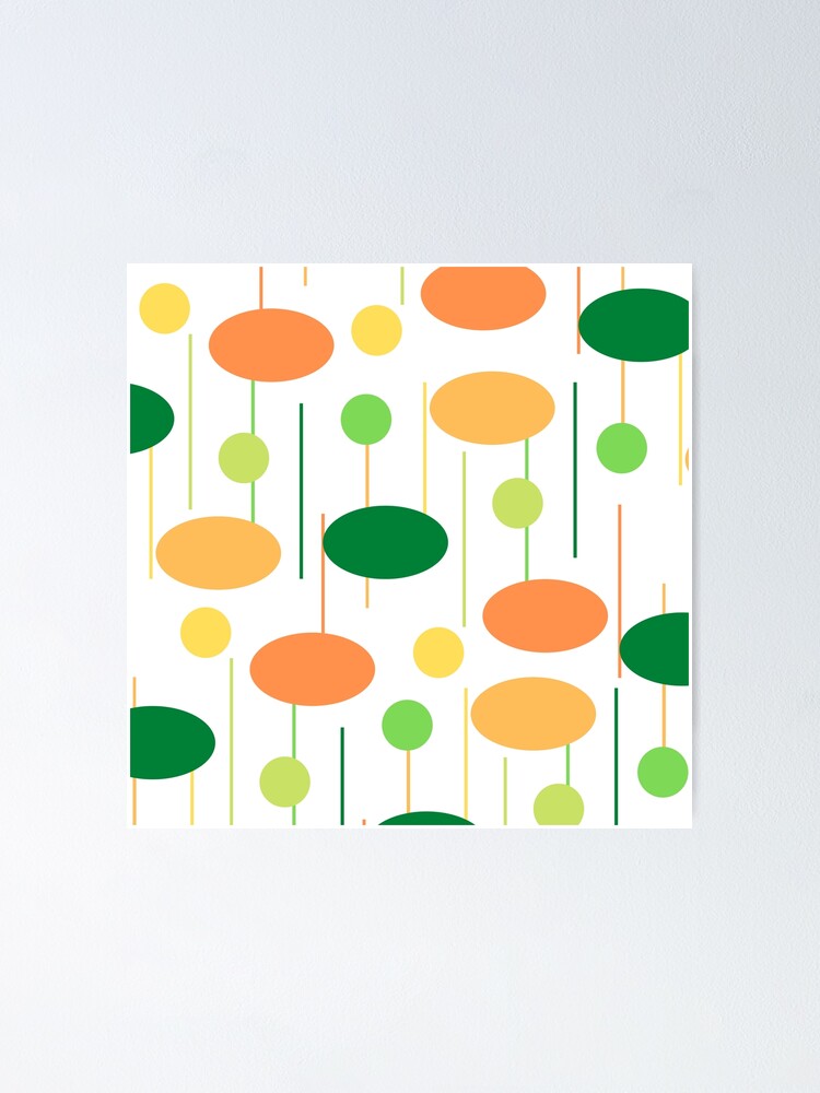 "Mid Century Modern Blobs and Lines" Poster for Sale by P9Designs ...