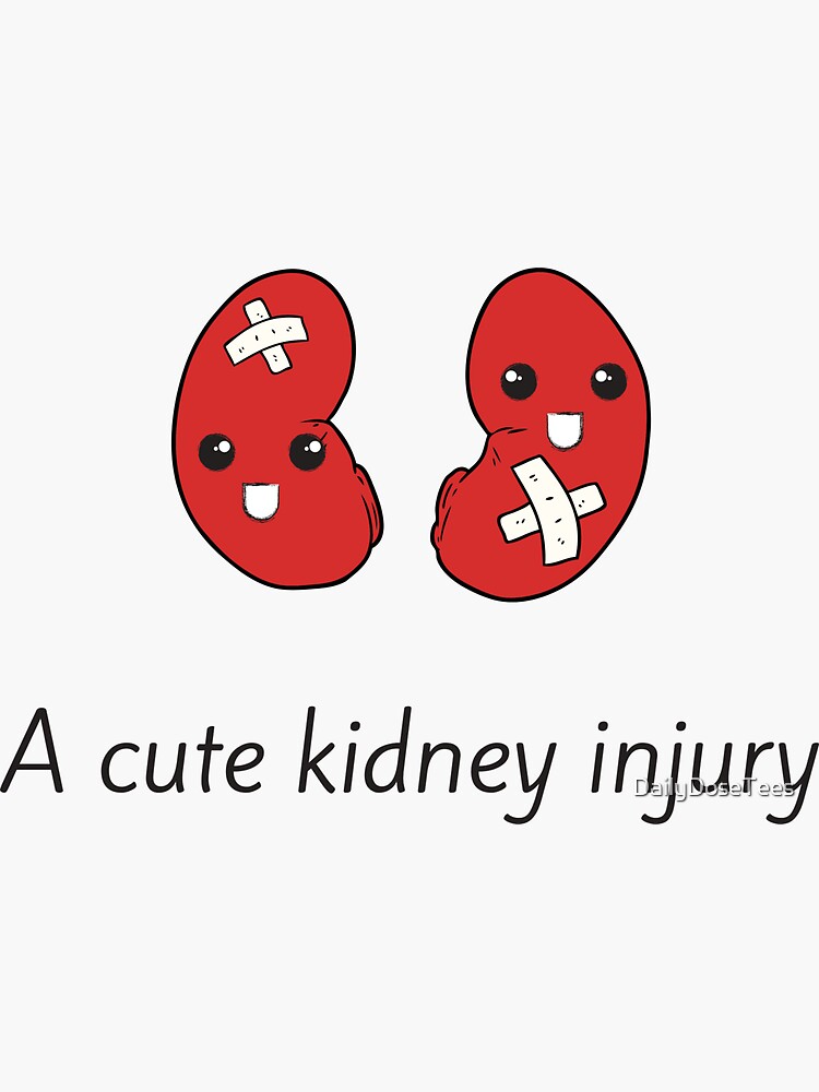 "A Cute Kidney Injury" Sticker for Sale by DailyDoseTees | Redbubble