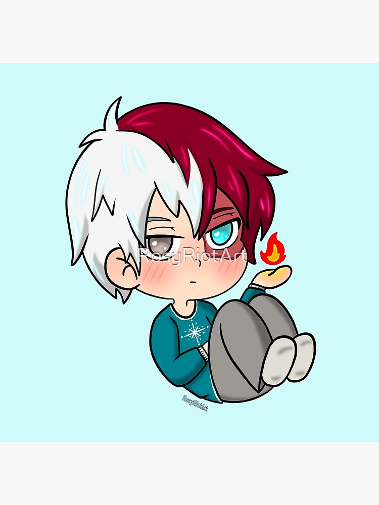 "Chibi Shoto Todoroki" Art Print by RosyRiotArt | Redbubble