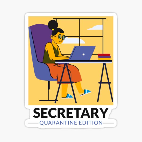 "Secretary Quarantine edition best secretary facemask" Sticker for Sale ...