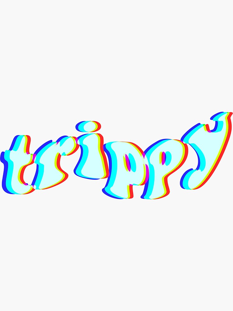 "trippy glitch effect" Sticker by juliavii | Redbubble