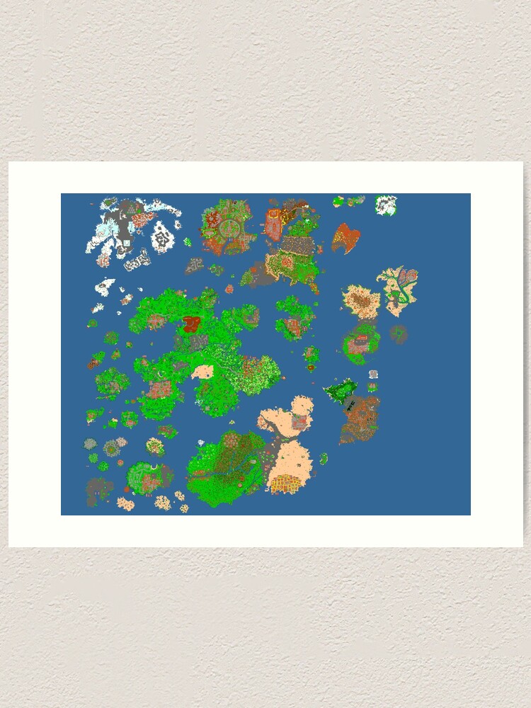 "Tibia map" Art Print for Sale by FelipeWork10 | Redbubble