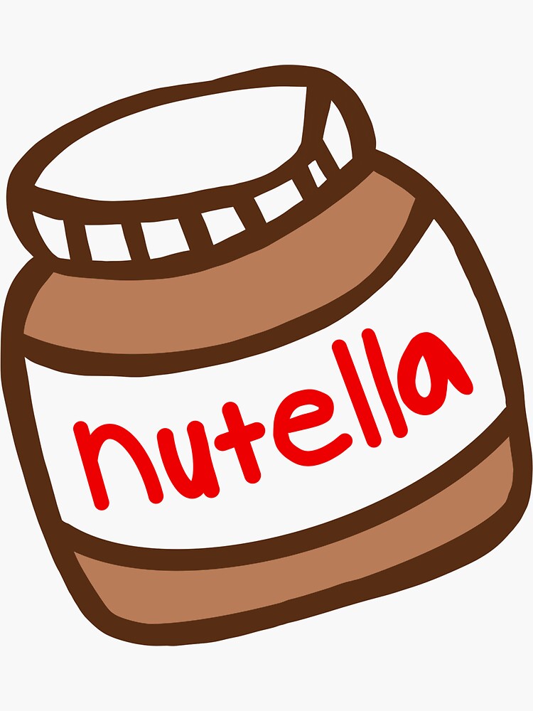 "nutella design " Sticker for Sale by Tchakraborty | Redbubble