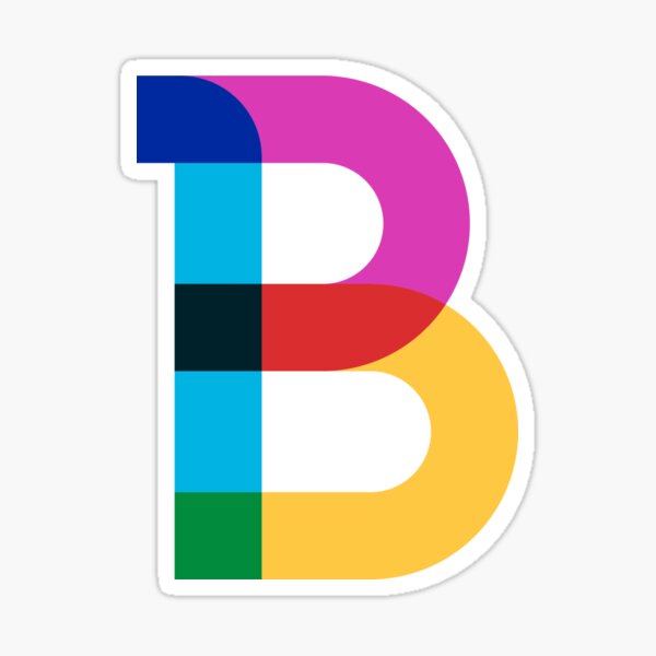 "B Alphabet " Sticker by scaleupincome | Redbubble