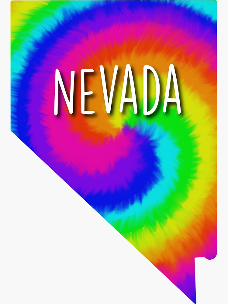 "Tie dye Nevada state" Sticker by Amajcude | Redbubble