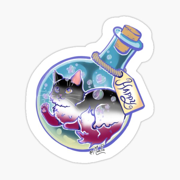 "Pride Cat Sticker" Sticker for Sale by Mad-pie | Redbubble