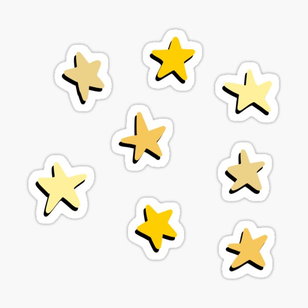 "Yellow Stars 8 Sticker Pack" Sticker by kaileymelichar | Redbubble
