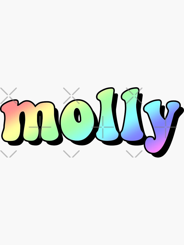 "aesthetic rainbow molly name" Sticker for Sale by STAR10008 | Redbubble