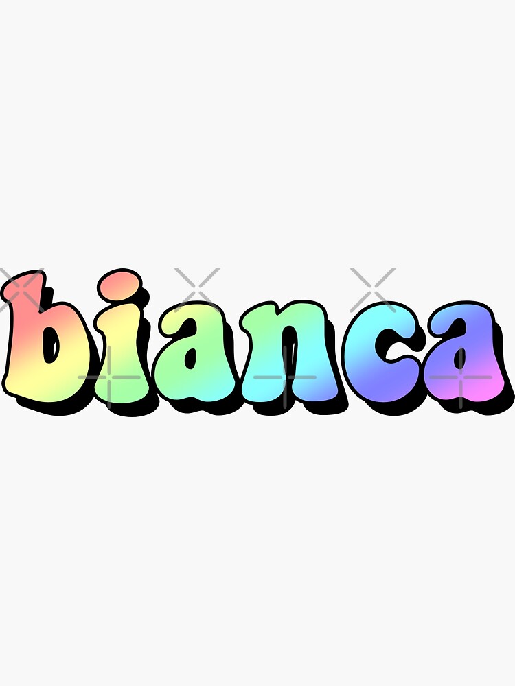 "aesthetic rainbow bianca name" Sticker for Sale by STAR10008 | Redbubble