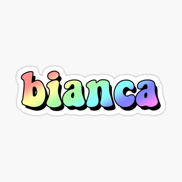 "aesthetic rainbow bianca name" Sticker for Sale by STAR10008 | Redbubble