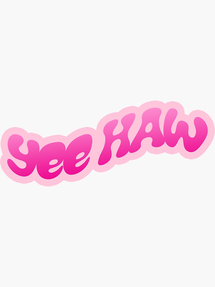 "groovy 70's pink yeehaw" Sticker for Sale by rhinestonerodeo | Redbubble
