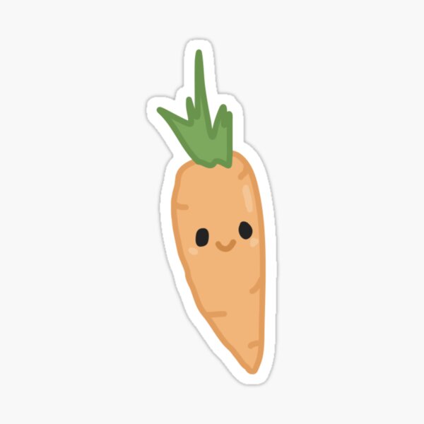 "cute carrot veggie" Sticker for Sale by feckbrand | Redbubble
