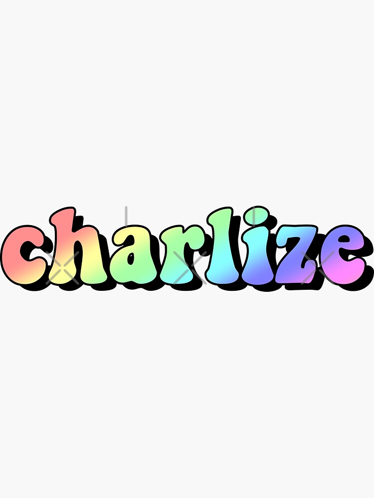 "aesthetic rainbow charlize name" Sticker for Sale by STAR10008 | Redbubble