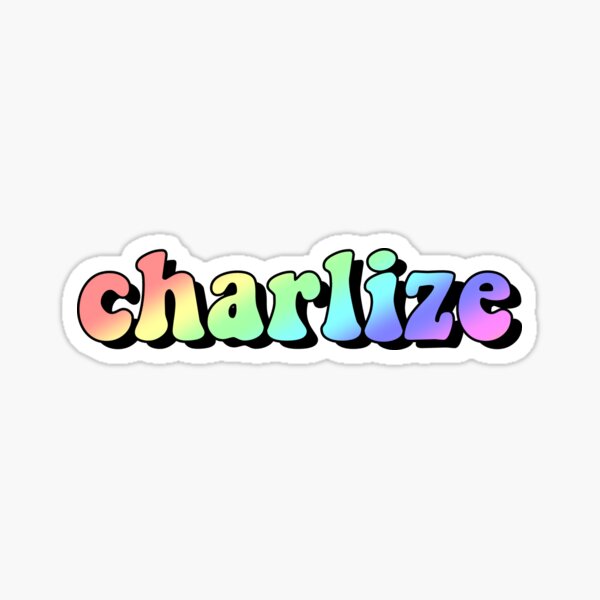 "aesthetic rainbow charlize name" Sticker for Sale by STAR10008 | Redbubble