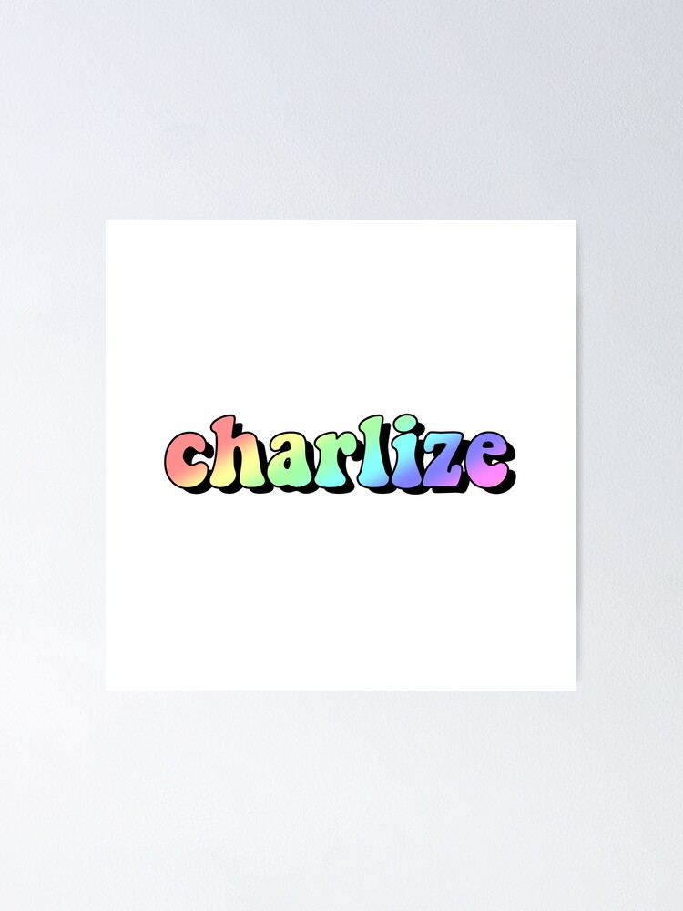 "aesthetic rainbow charlize name" Poster for Sale by STAR10008 | Redbubble