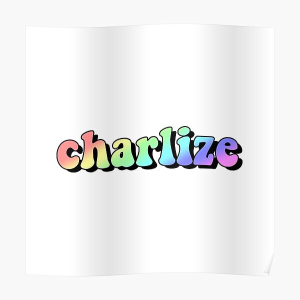 "aesthetic rainbow charlize name" Poster for Sale by STAR10008 | Redbubble