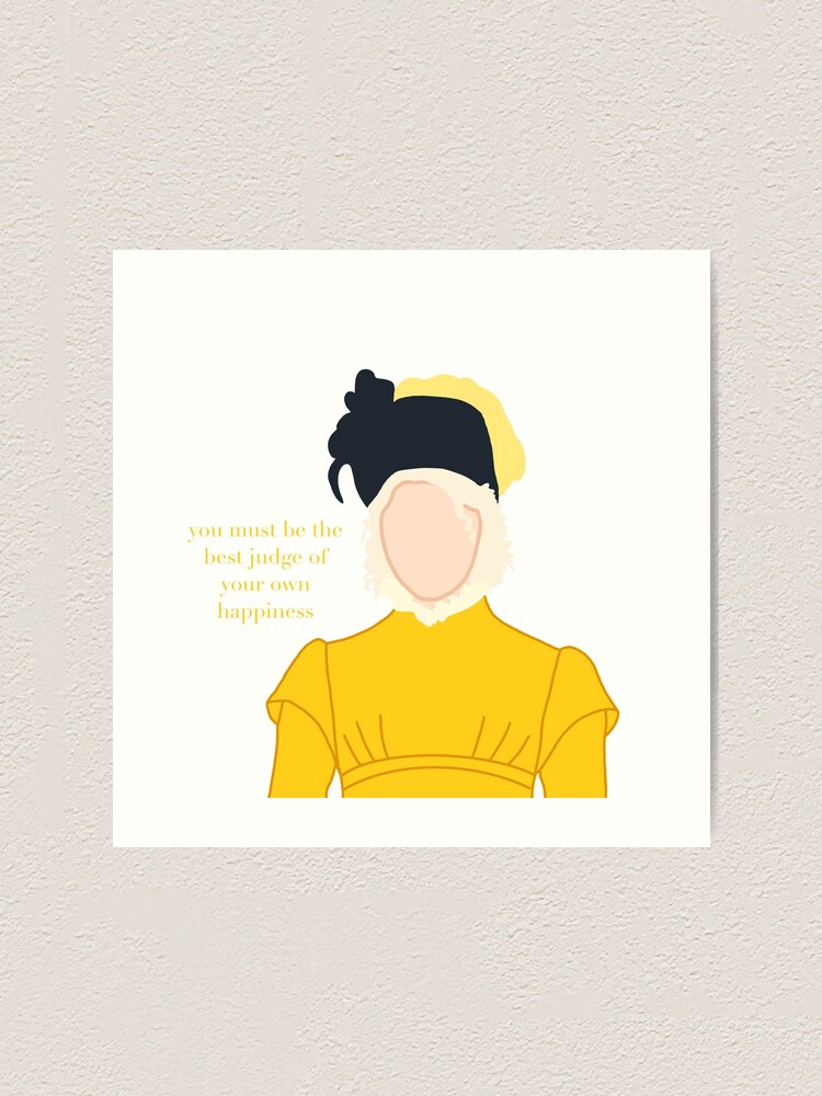 "Emma Woodhouse Outline Portrait with Quote from Emma. (2020)" Art ...