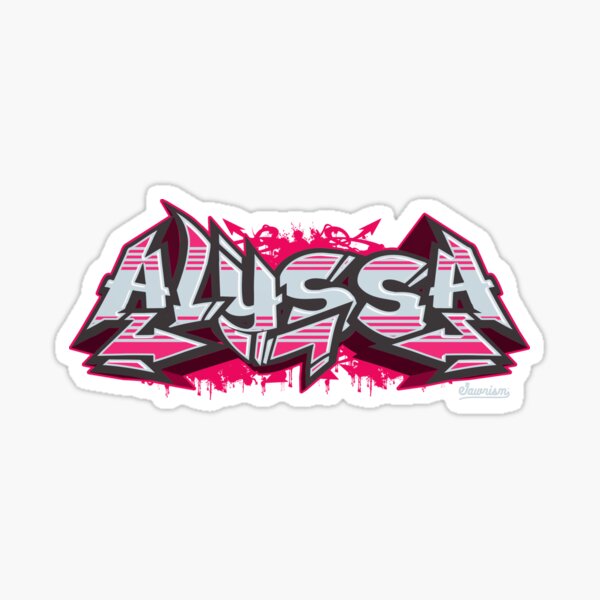 "Alyssa Hip-Hop Graffiti Burner" Sticker for Sale by Jawnism | Redbubble