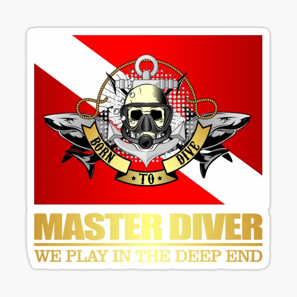 "Master Diver (BTD)" Sticker for Sale by curranmorgan | Redbubble