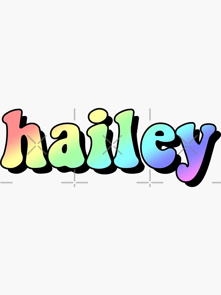 "aesthetic rainbow hailey name" Sticker for Sale by STAR10008 | Redbubble