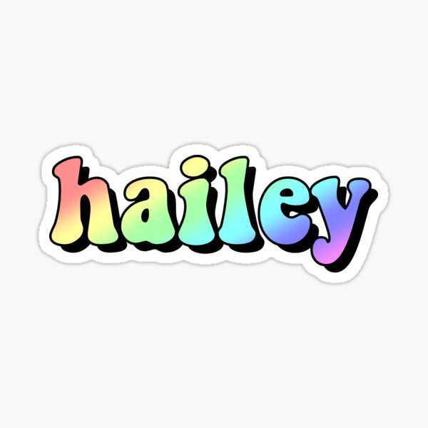 "aesthetic rainbow hailey name" Sticker for Sale by STAR10008 | Redbubble