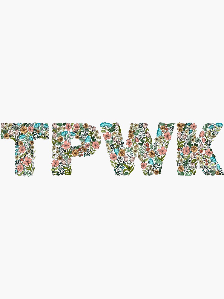 "TPWK Flowers" Sticker by carleepon | Redbubble