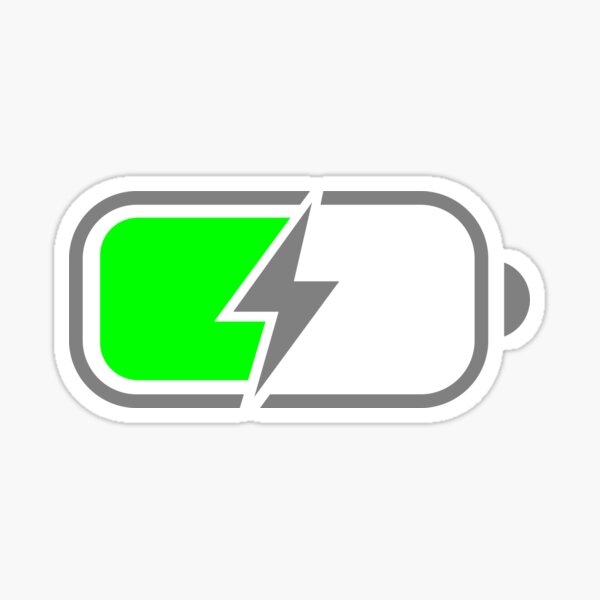 "Battery Charging" Sticker for Sale by jmjmts | Redbubble