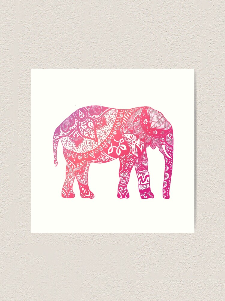 "Light Pink Elephant" Art Print for Sale by adjsr | Redbubble