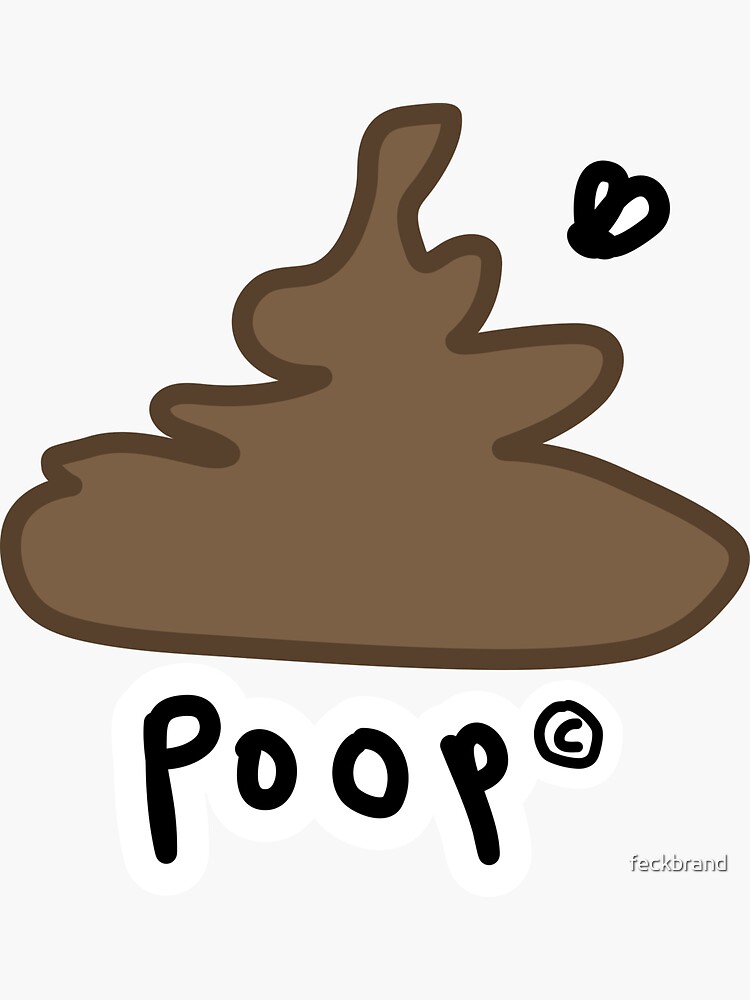"modern poop design" Sticker for Sale by feckbrand | Redbubble