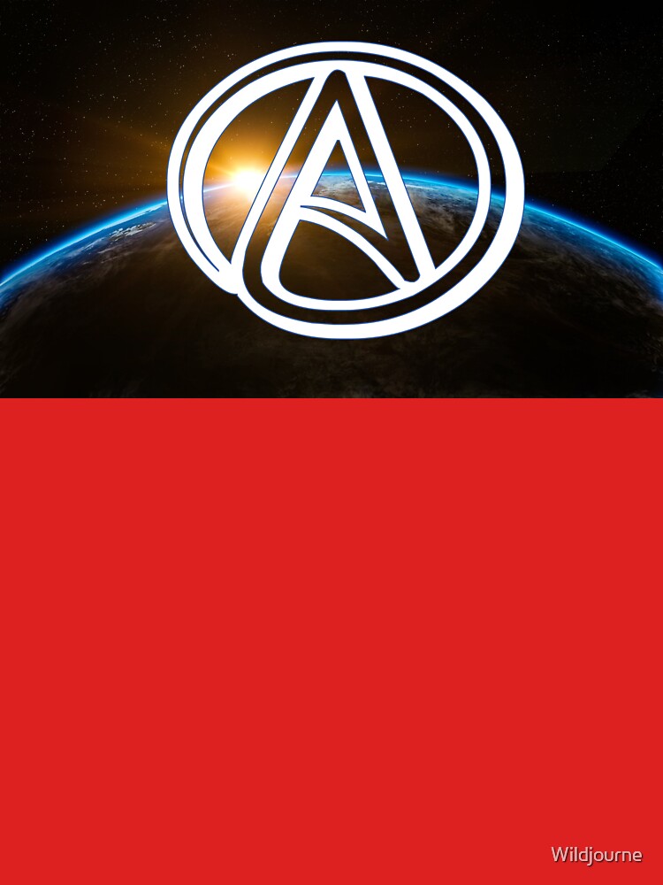 "Atheist logo with Planet Design" T-shirt by Wildjourne | Redbubble