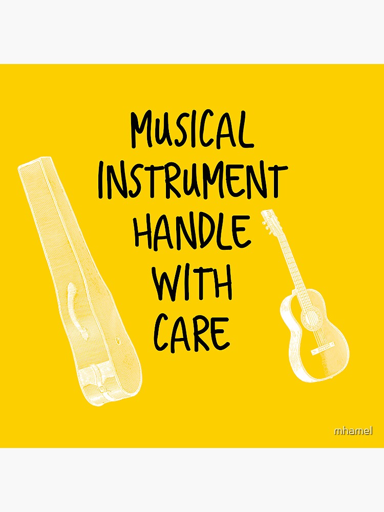 "Musical Instrument: Handle with Care" Sticker by mhamel | Redbubble