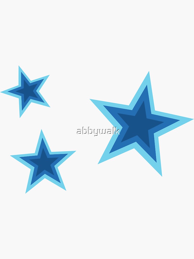 "Blue Layered Star Sticker pack" Sticker for Sale by abbywalk | Redbubble