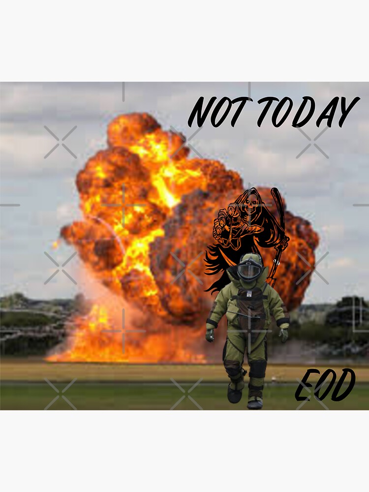 "EOD Tech walking away from an explosion." Sticker by Turnerbilt ...