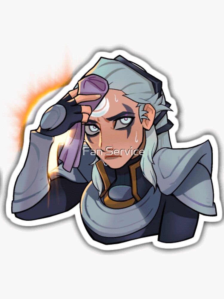 "Diana Phew Emote" Sticker by Bigby-Wolf | Redbubble