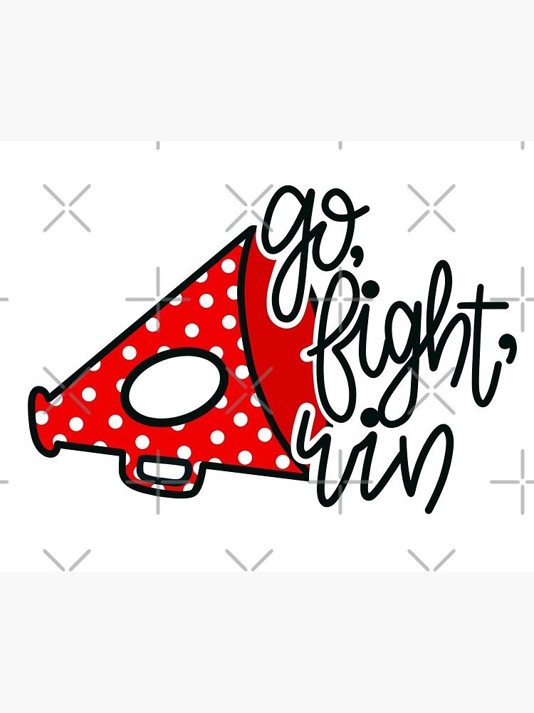 "Go, Fight, Win Football Cheerleader" Poster for Sale by MaggieEDoodles ...