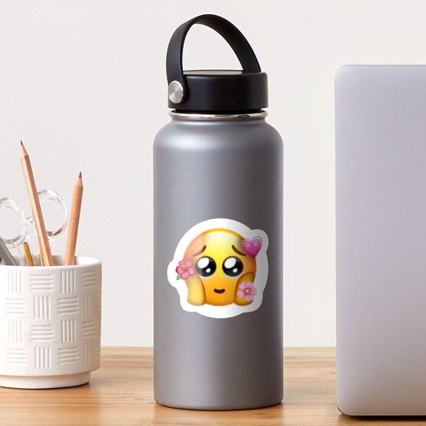 "When You Get a Compliment Emoji" Sticker for Sale by piperdooley ...