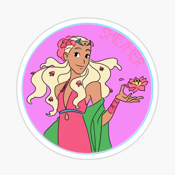 "She-Ra Perfuma she/her pronoun trans feminine " Sticker for Sale by ...