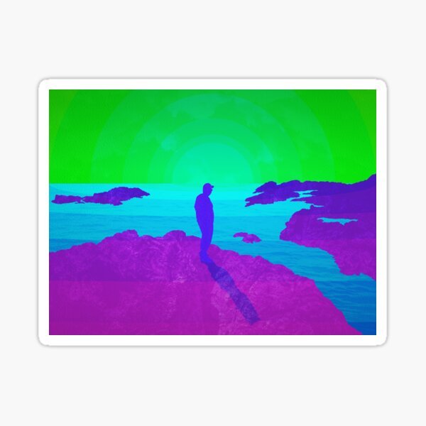 "On The Rocks - Vibrant Variant" Sticker for Sale by PopVultureArt ...