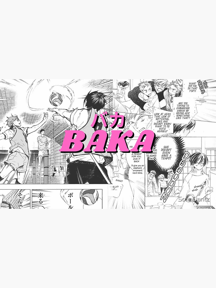 "anime manga idiot/baka design " Sticker for Sale by SofiaDantz | Redbubble