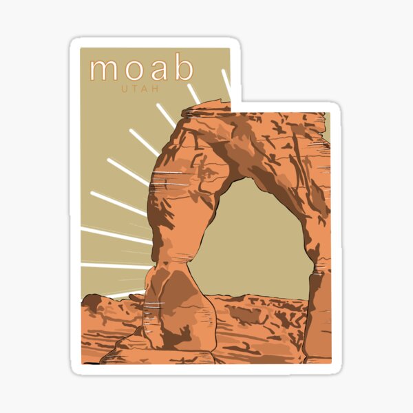 "Moab, Utah" Sticker by designsbytalia | Redbubble