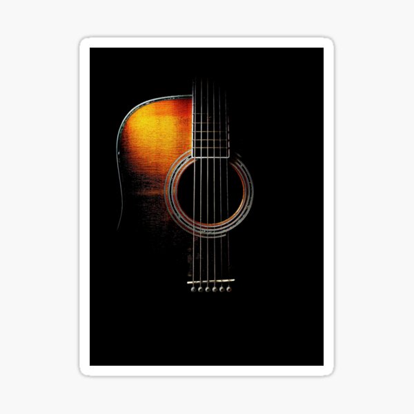 "Colour Acoustic Guitar Hi-Lite" Sticker by Ra12 | Redbubble