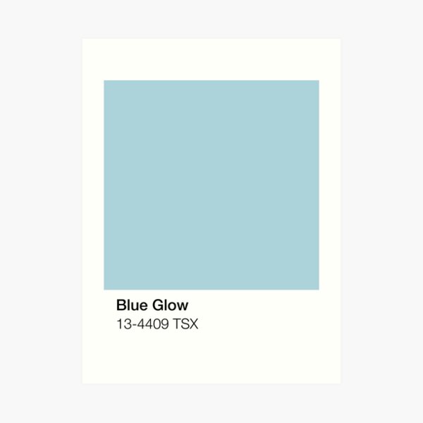 "Blue Glow Pantone Color Swatch" Art Print by Laurenalexc | Redbubble